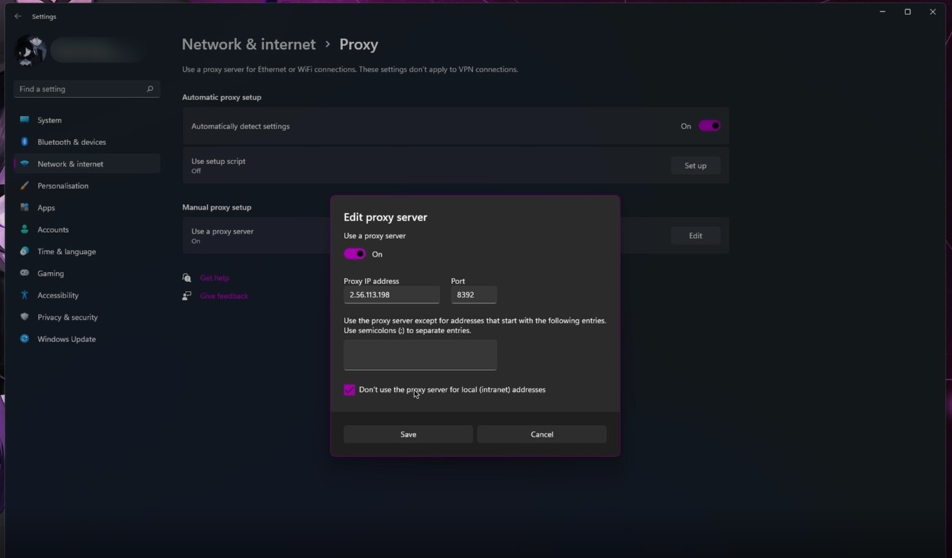 Setting up a proxy on Windows 11: step-by-step instructions